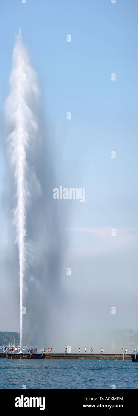 Jet d'Eau fountain, Geneva, Switzerland, Europe Stock Photo - Alamy