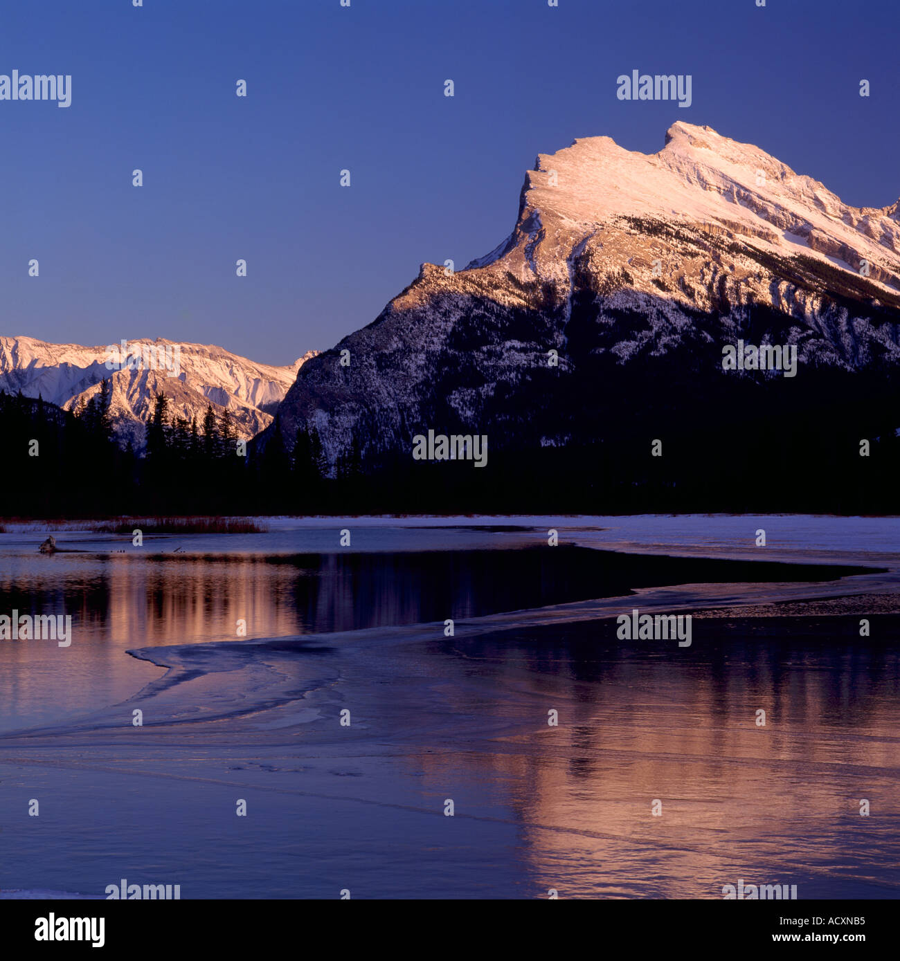 Mount Rundle and Vermilion Lakes/ Vermillion Lakes, Banff National Park ...