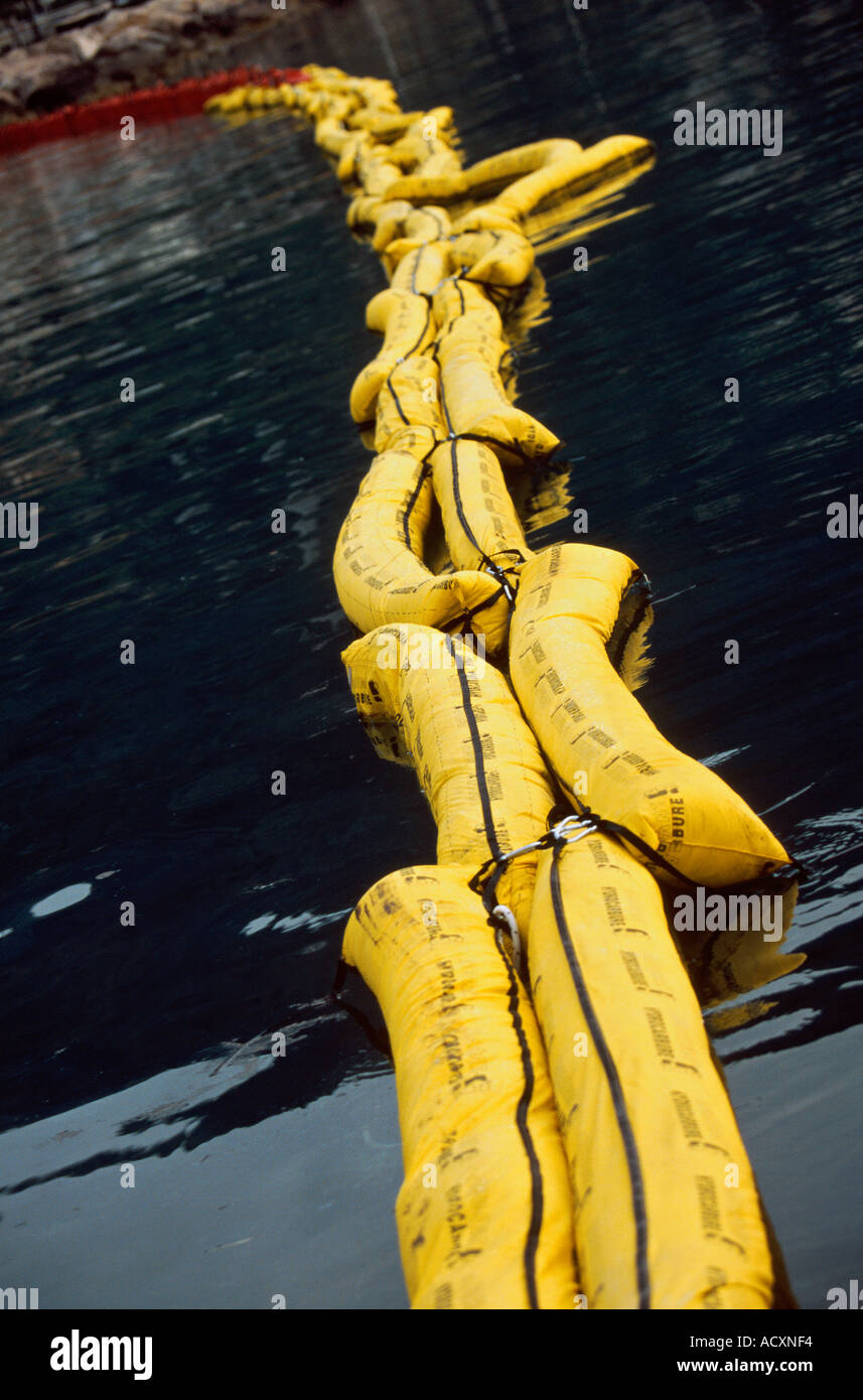 Buoy to protect the harbour against pollution by oil Menton France may ...