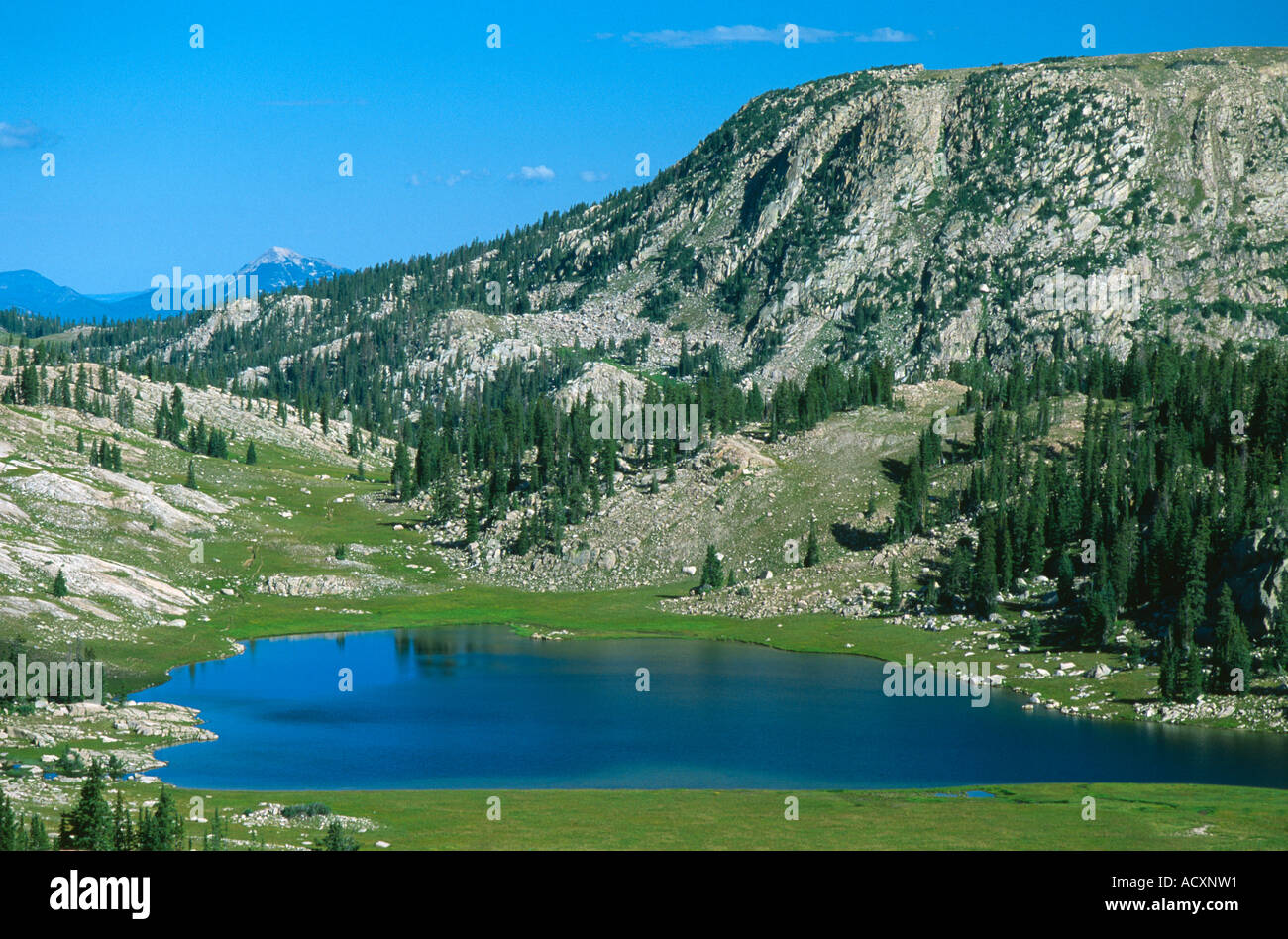 Lake Elbert in the Mt Zirkel wilderness area Routt County Colorado USA ...