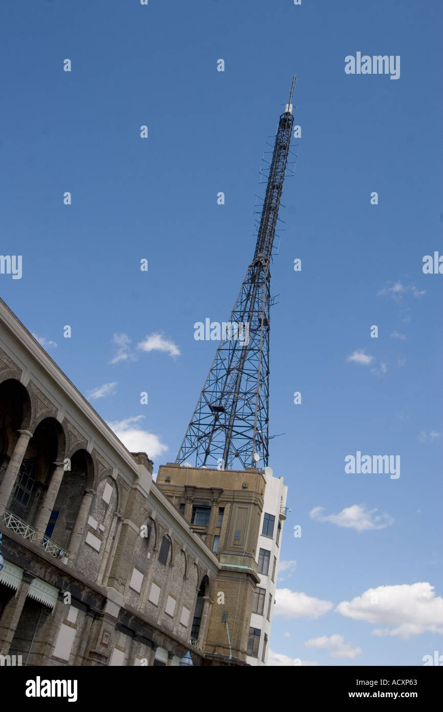 Alexandra Palace and Television Transmitter Tower London UK Stock Photo ...