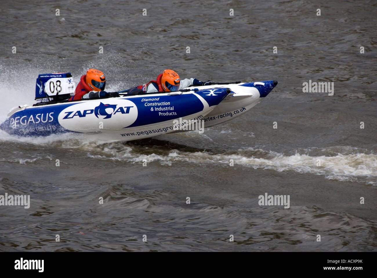 A horizontal action picture of Zap Cats racing on the River Clyde July ...