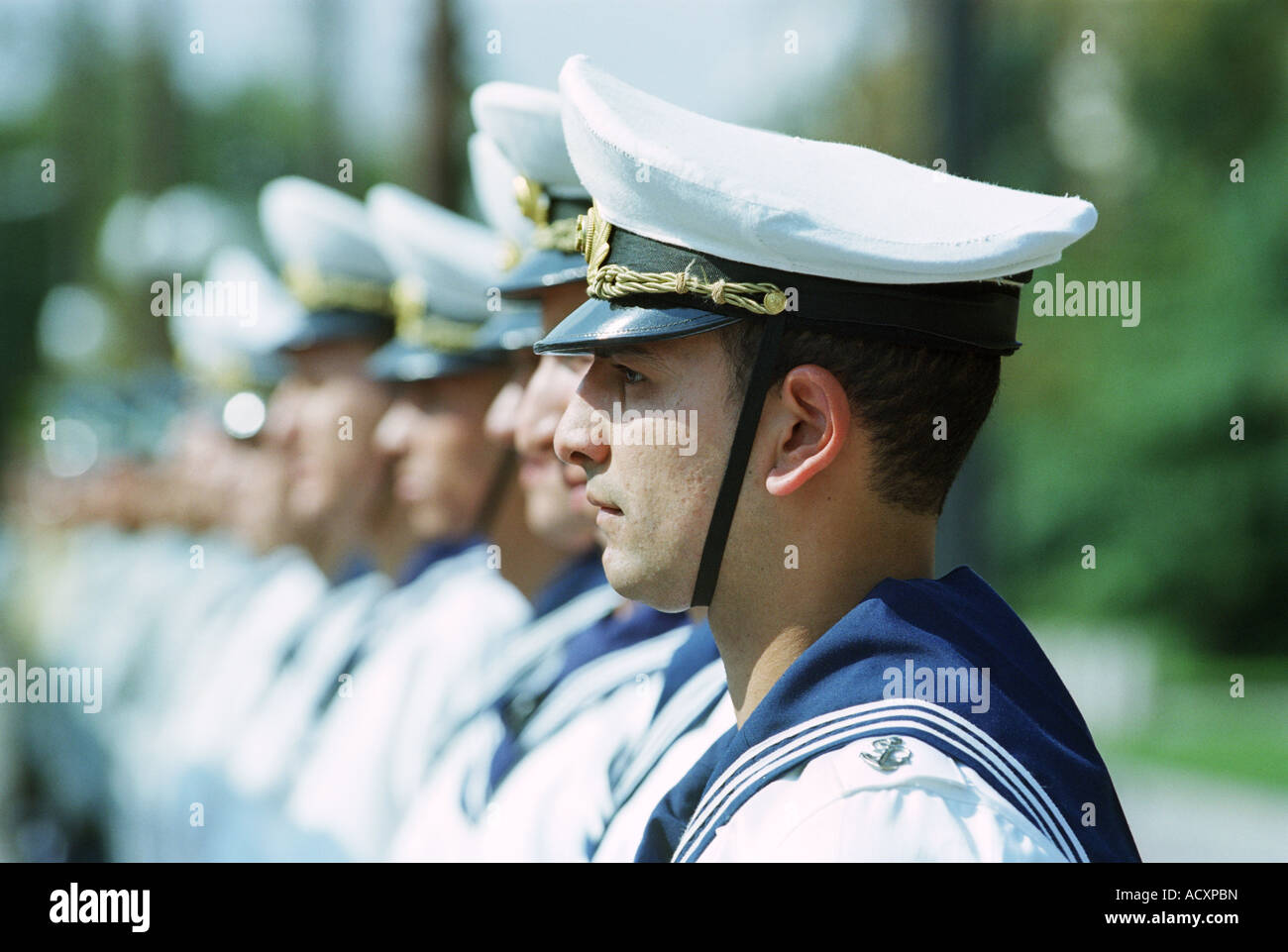 Row of military seamen hi-res stock photography and images - Alamy