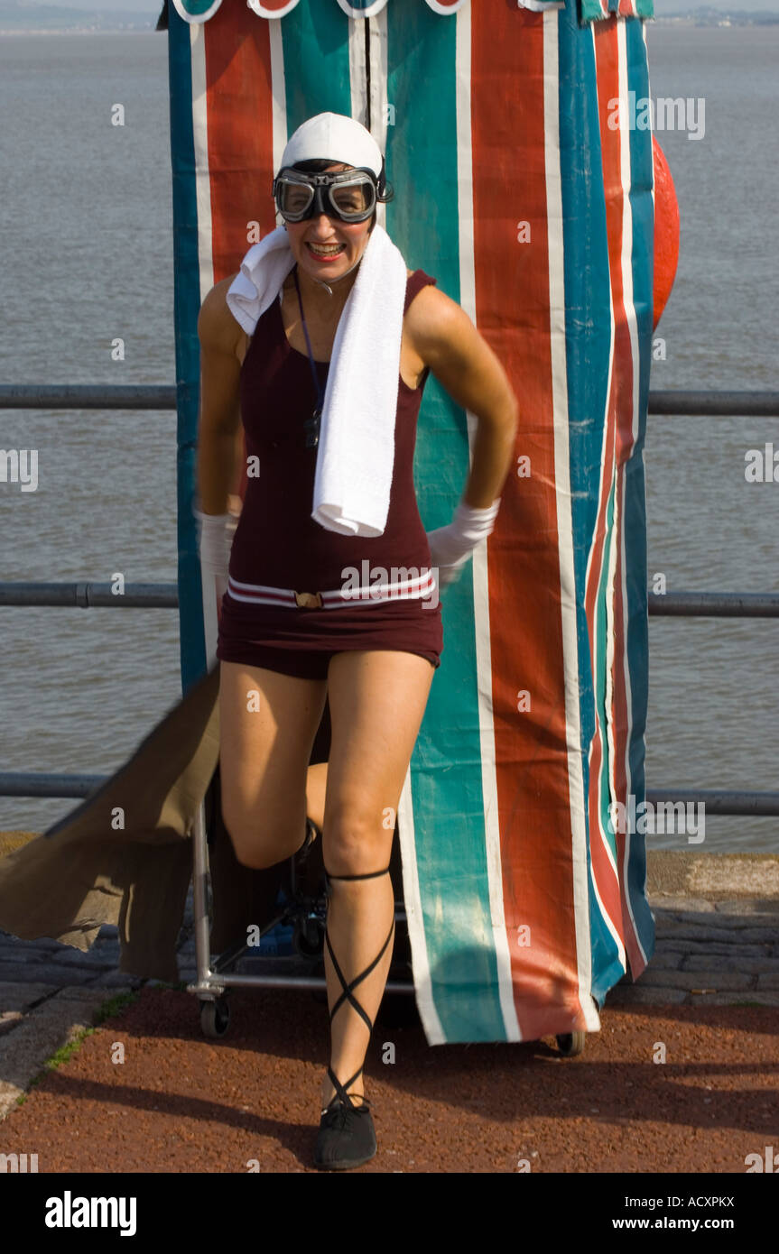 Two bathing ladies performing their comedy act at Morecambe Festival ...