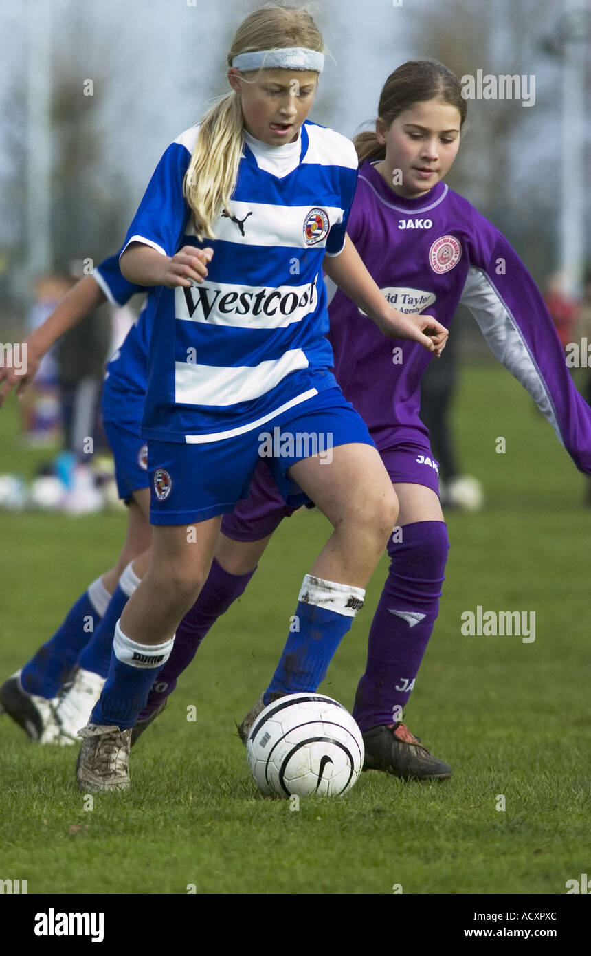 Womens football Under 12 s Stock Photo - Alamy