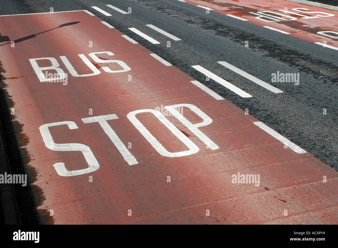 Bus stop area Stock Photo - Alamy