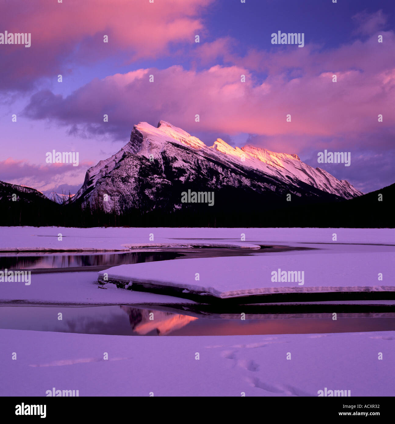 Mount Rundle and Vermilion Lakes/ Vermillion Lakes, Banff National Park ...