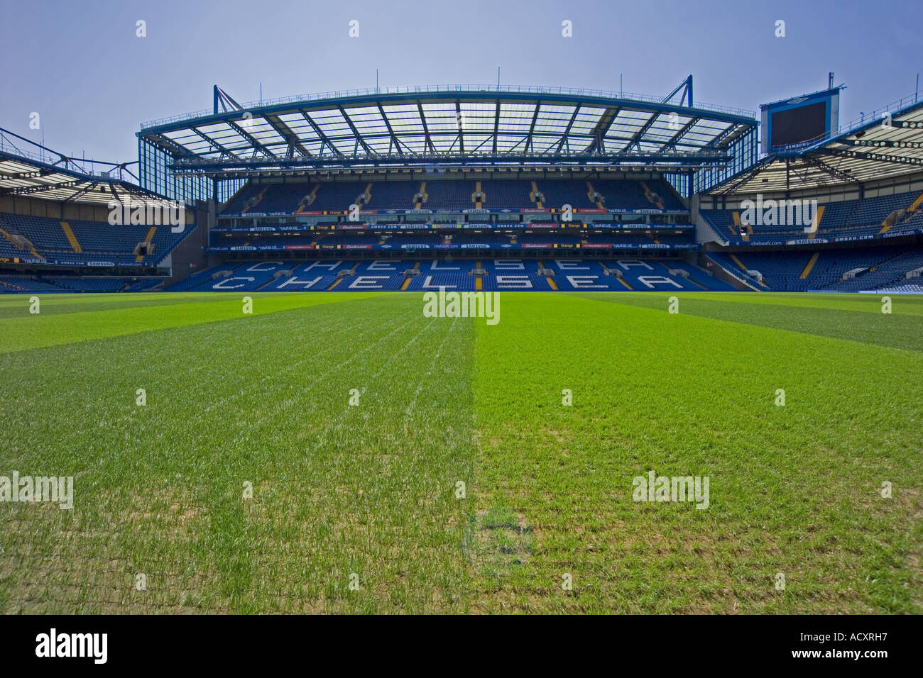 Chelsea football club stand Stock Photo - Alamy