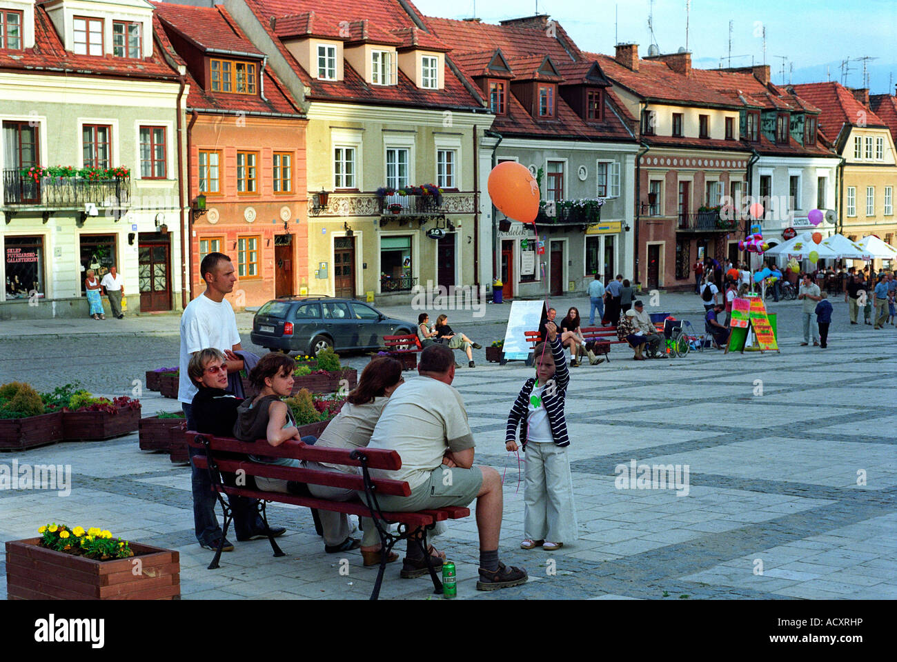 People in the Old Market Square in Sandomierz, Poland Stock Photo - Alamy
