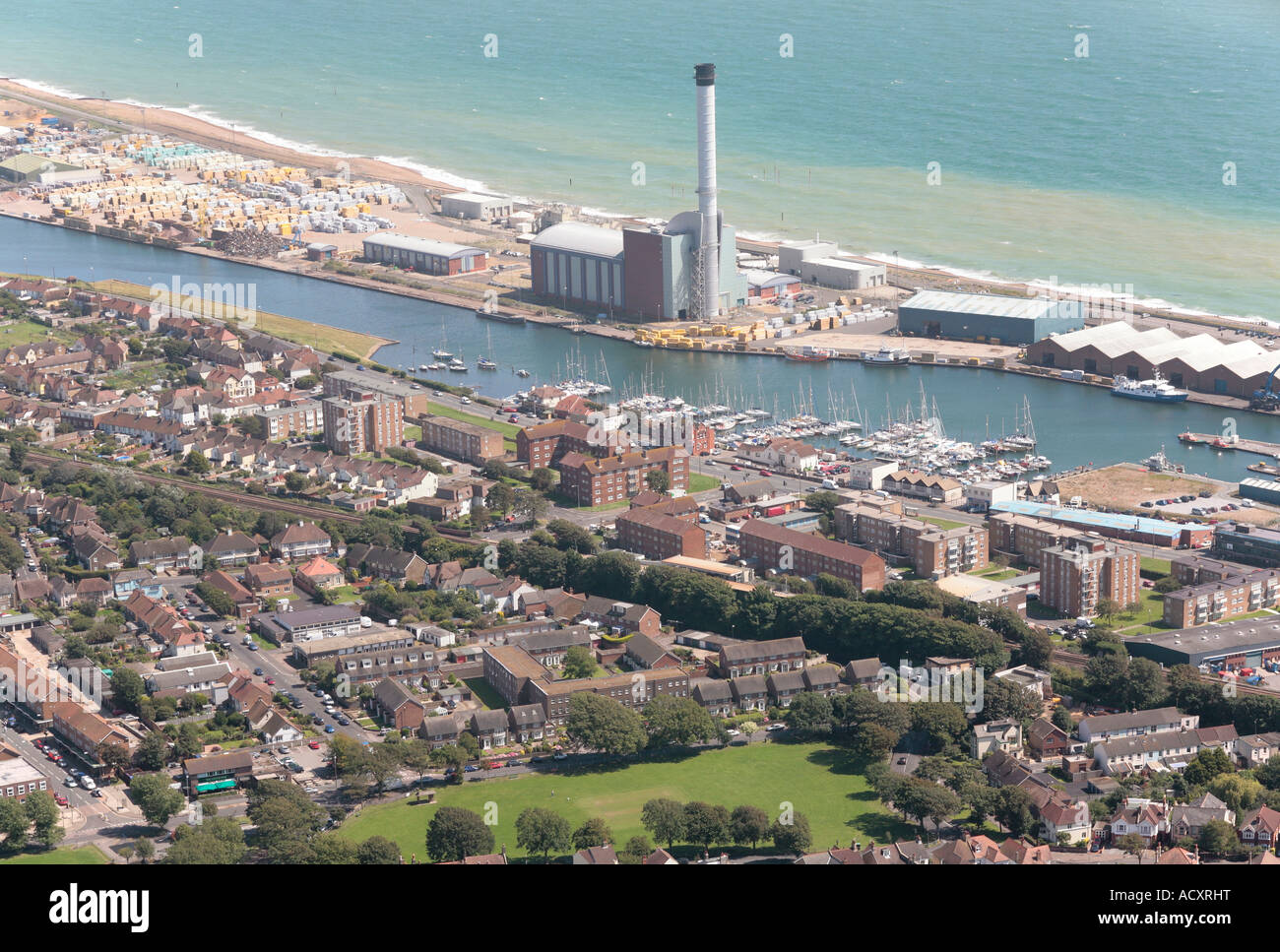 Aerial View of Shoreham Power Station, Port of Shoreham, Sussex, UK ...