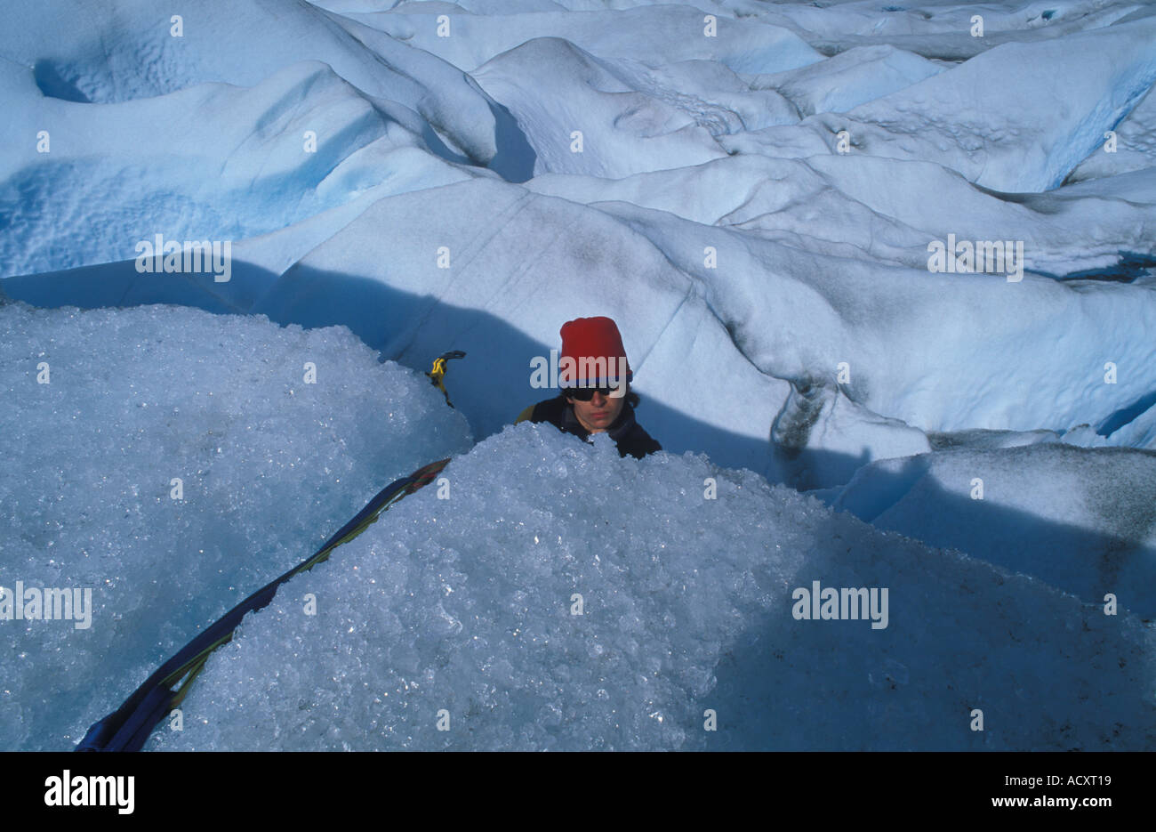 Ice climber glacier wall hi-res stock photography and images - Alamy