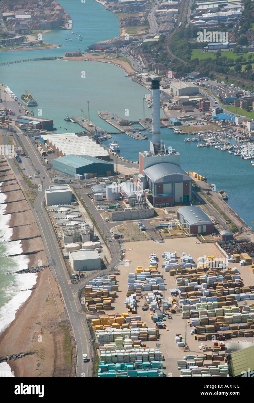 Aerial View of Shoreham Power Station, Port of Shoreham, Sussex, UK ...