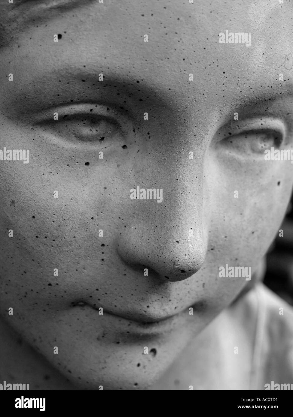 female marble carved statue face Stock Photo - Alamy