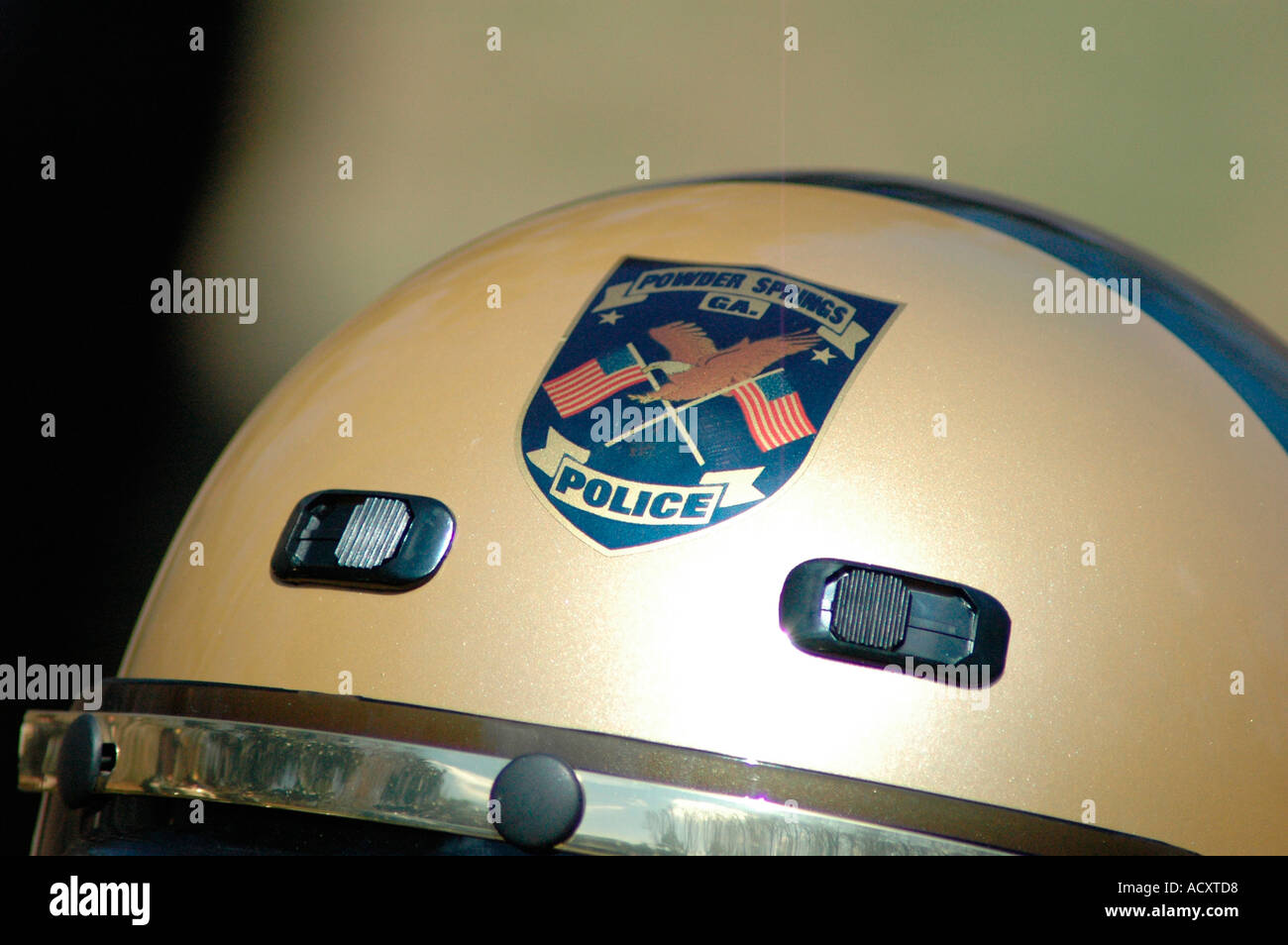 ID patches and badges and cuffs from police uniforms in the Atlanta ...