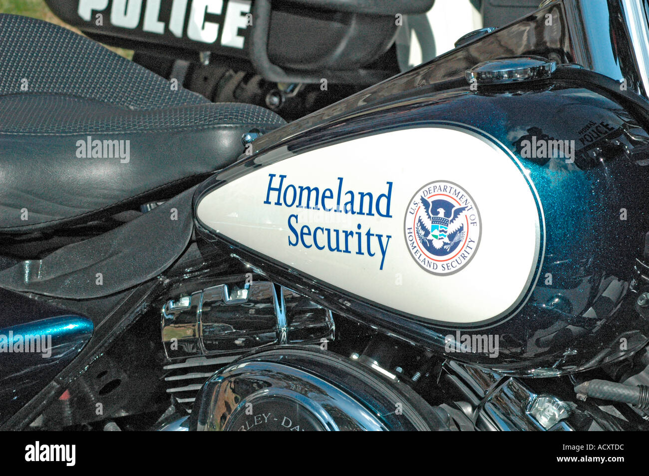 DEpartment of Homeland Security ID logo on motorcycle from federal ...