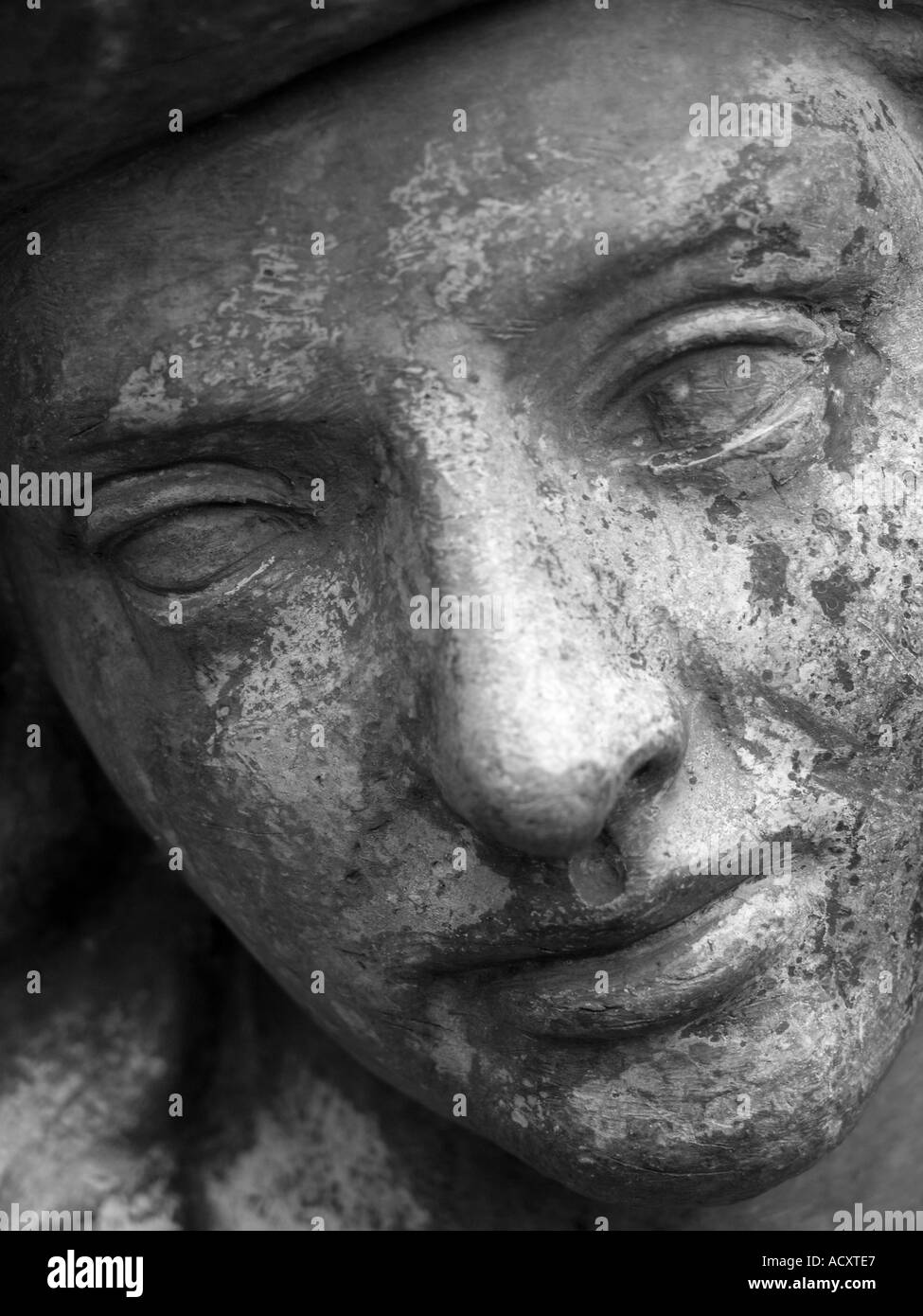 female marble carved statue face Stock Photo - Alamy
