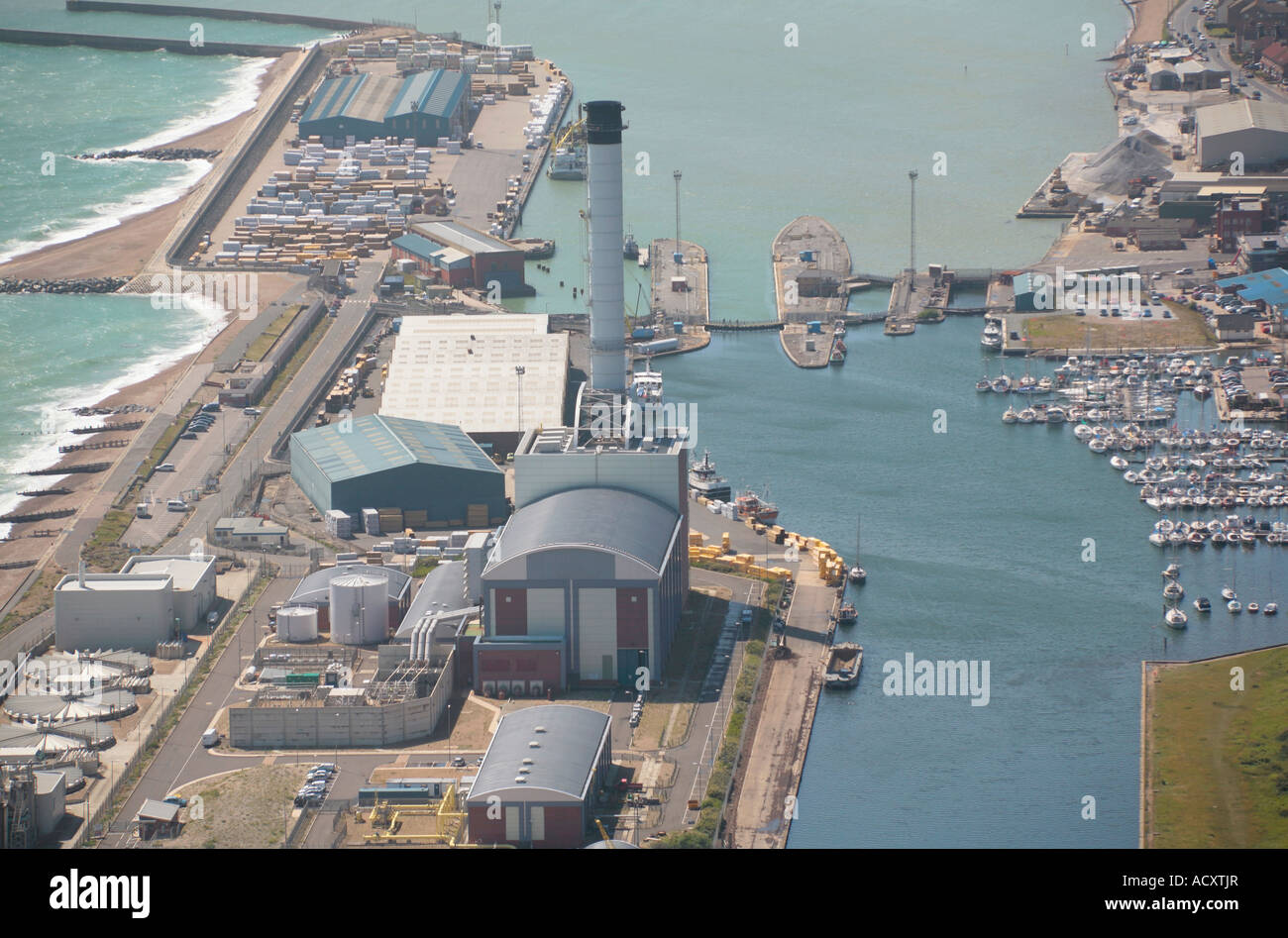 Aerial View of Shoreham Power Station, Port of Shoreham, Sussex, UK ...