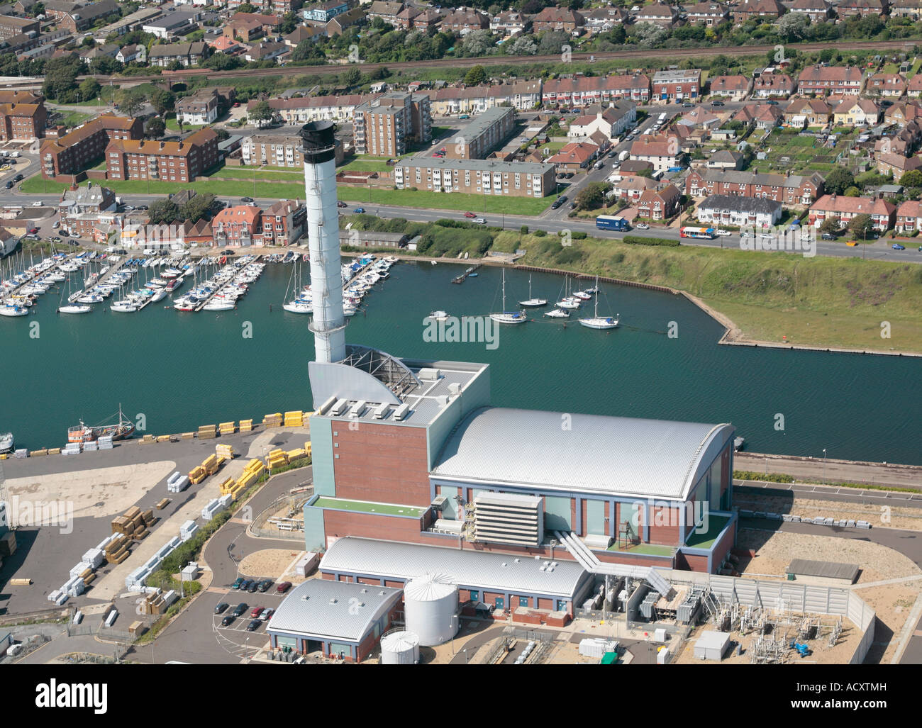 Aerial View of Shoreham Power Station, Port of Shoreham, Sussex, UK ...