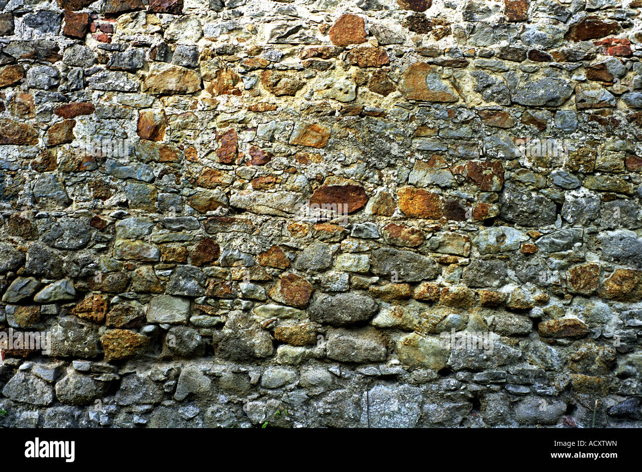 Stone wall of a ruined castle, Poland Stock Photo - Alamy