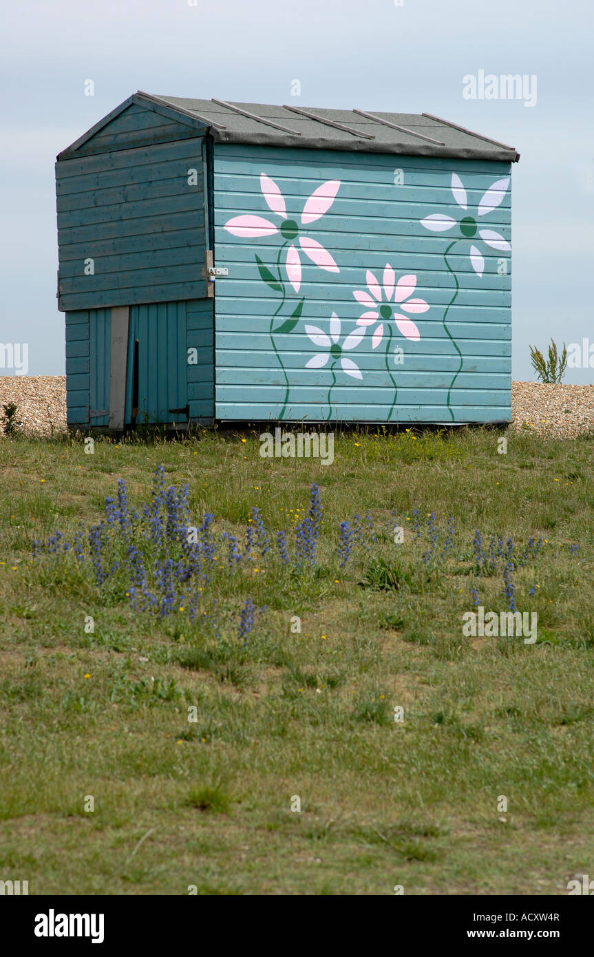 Beach hut on Littlestone beach, Kent, England Stock Photo - Alamy