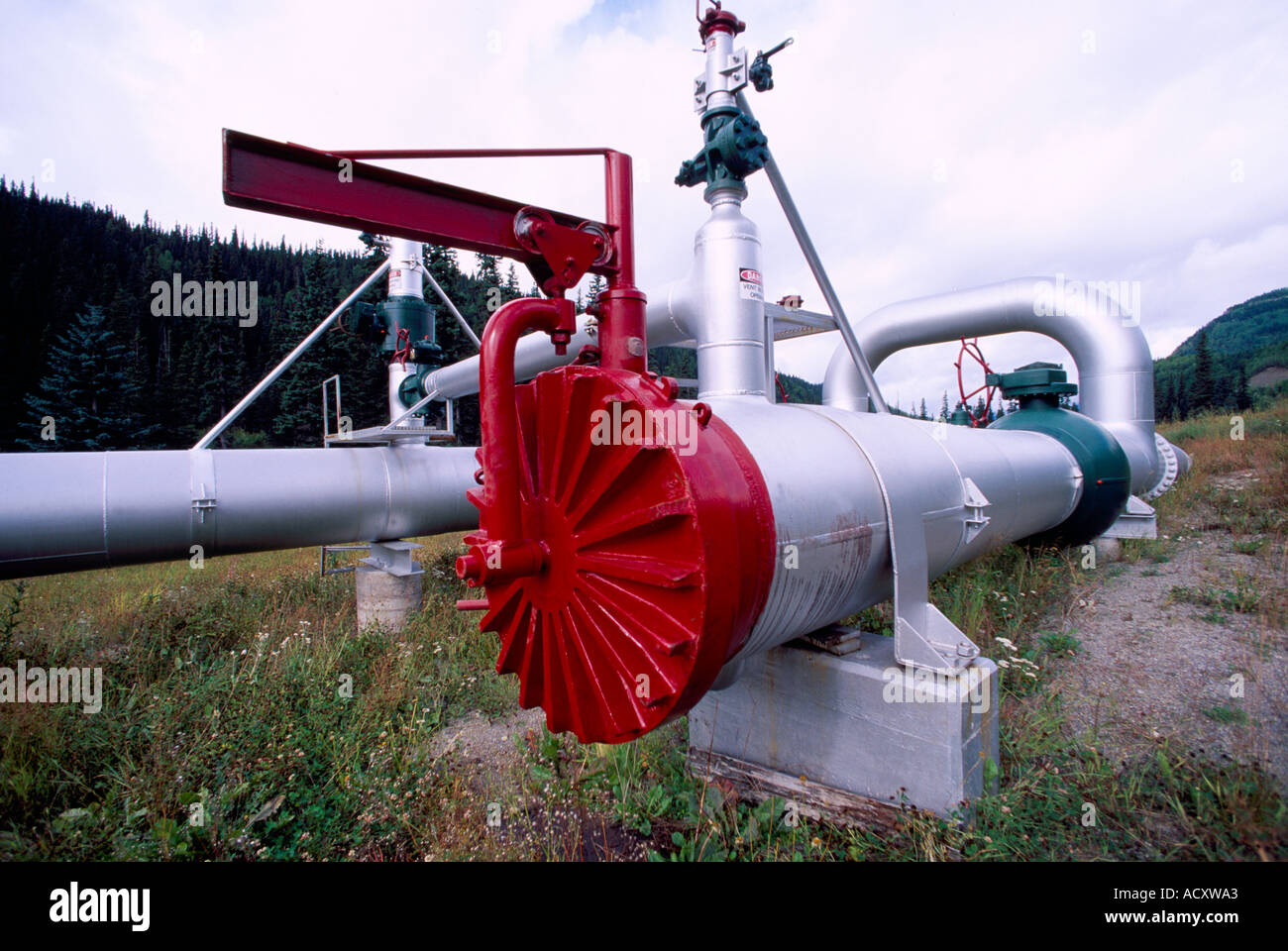 A Natural Gas Pipeline in Northern British Columbia Canada Stock Photo ...