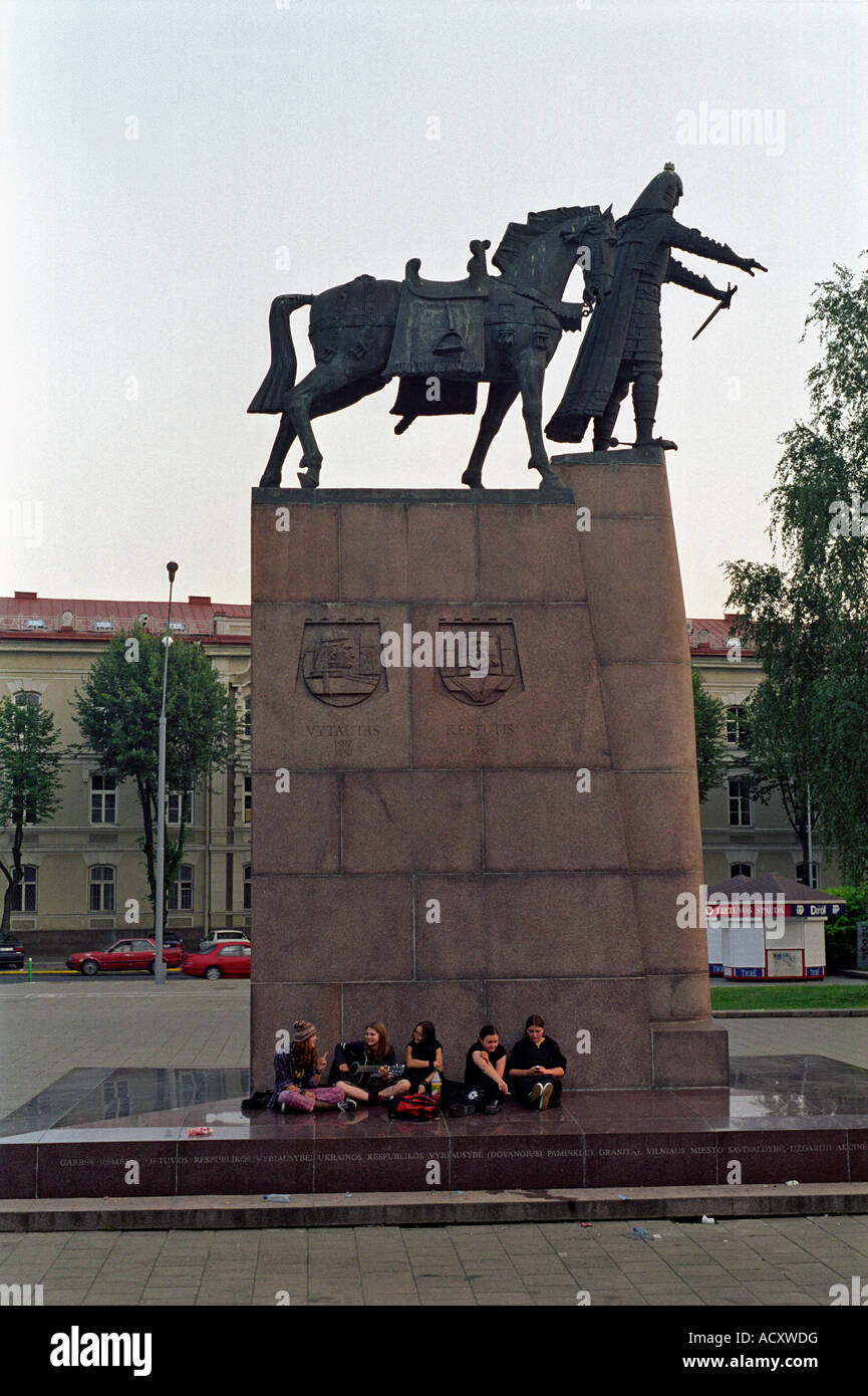 Statue of the Monarch of medieval Grand Duchy of Lithuania, Gediminas ...