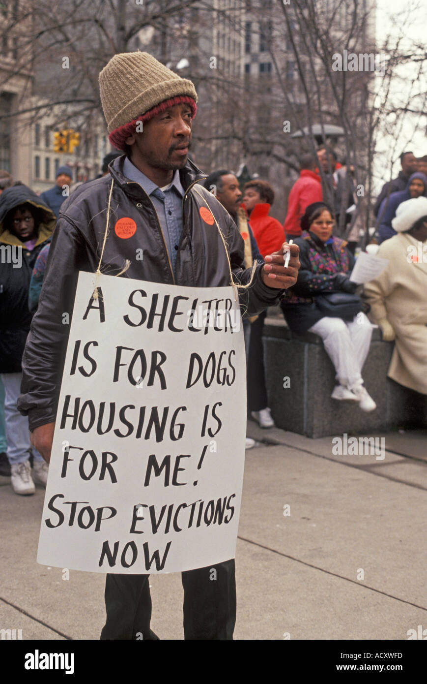 Demonstration Against Homelessness Stock Photo - Alamy
