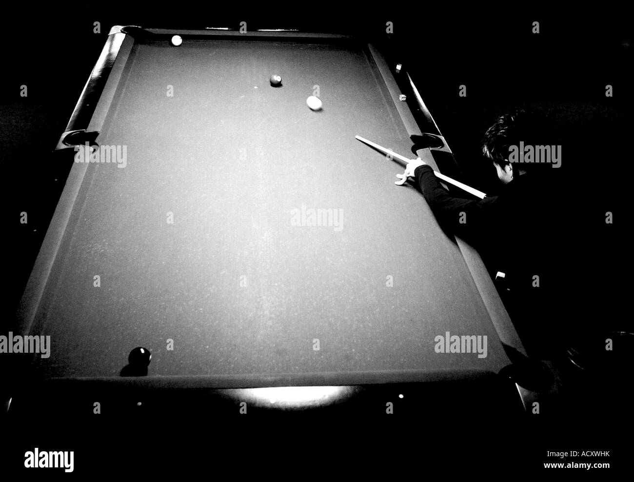 Night at the Pool Hall Stock Photo - Alamy