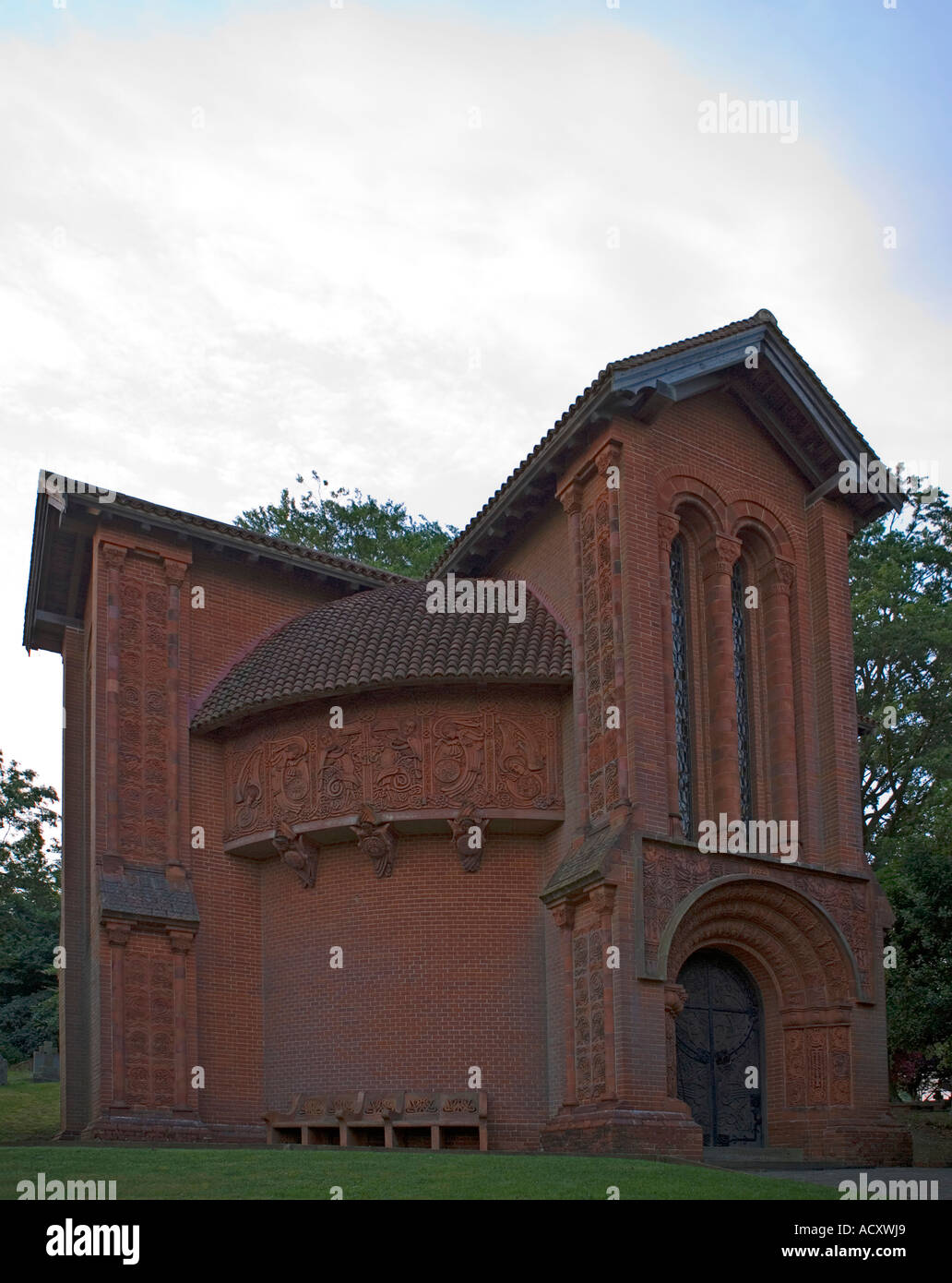 Watts Memorial Chapel circa1900 - Entrance Stock Photo - Alamy