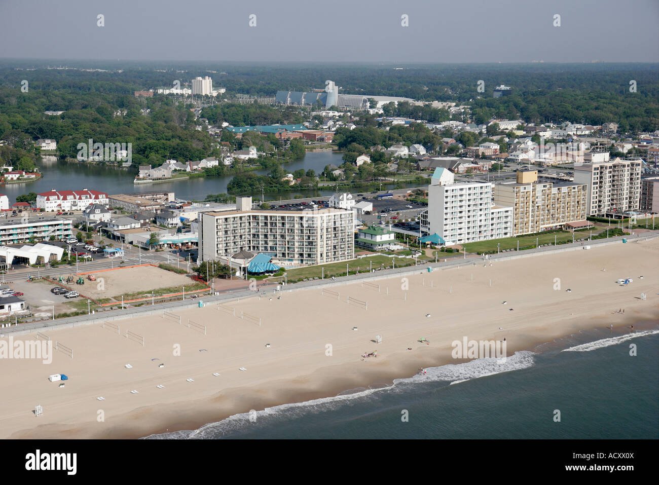 Virginia Beach,aerial overhead view from above,view,Atlantic Ocean ...