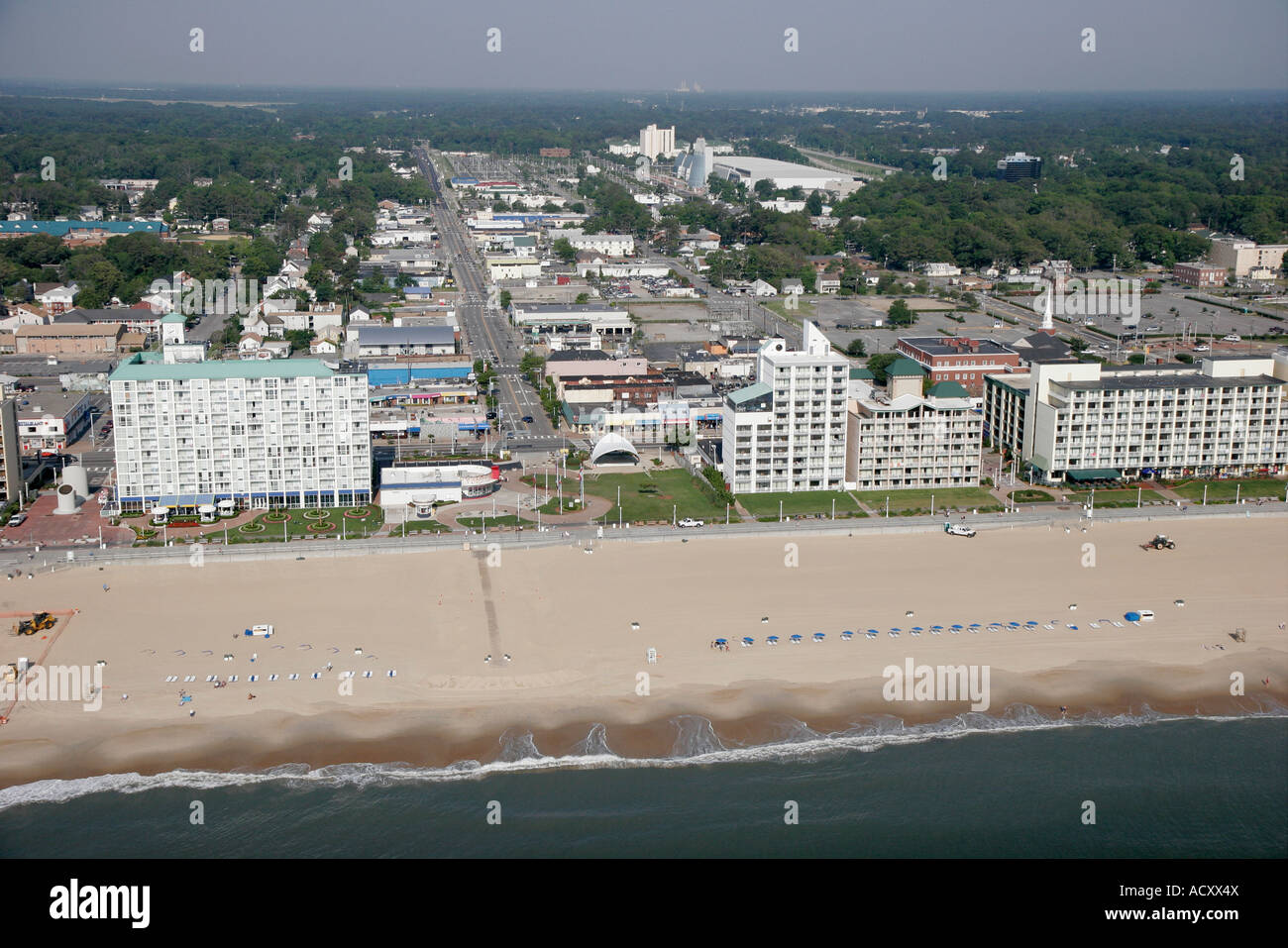 Virginia Beach,aerial overhead view from above,view,Atlantic Ocean ...