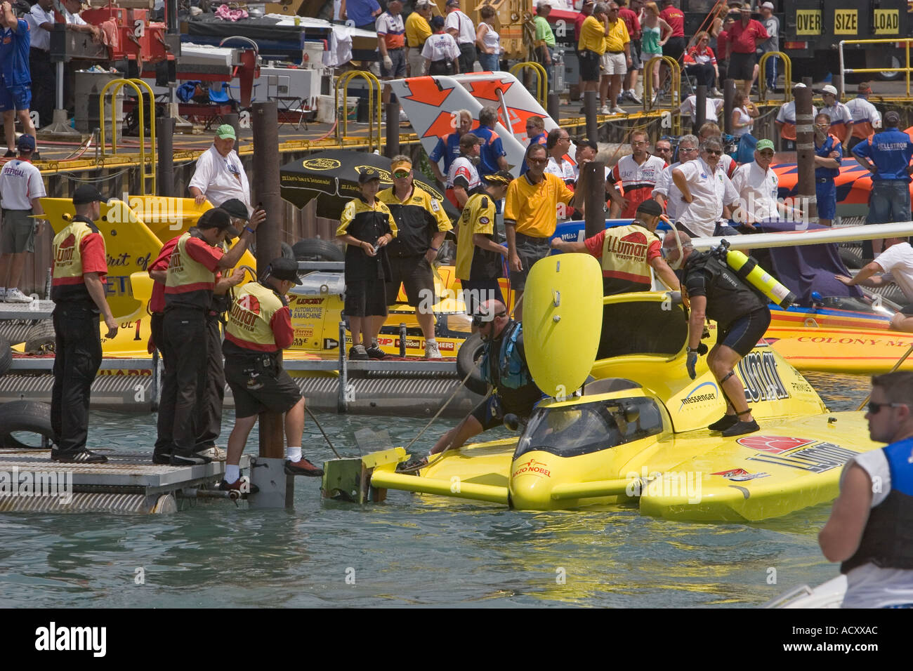 Gold Cup Hydroplane Races on Detroit River Stock Photo - Alamy