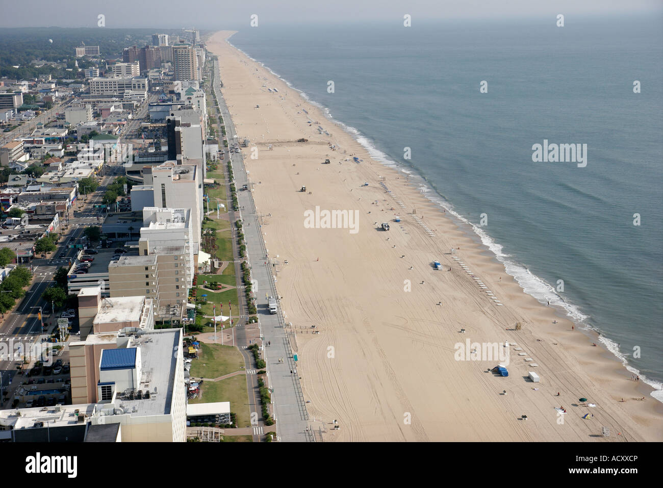 Virginia Beach,aerial overhead view from above,view,Atlantic Ocean ...