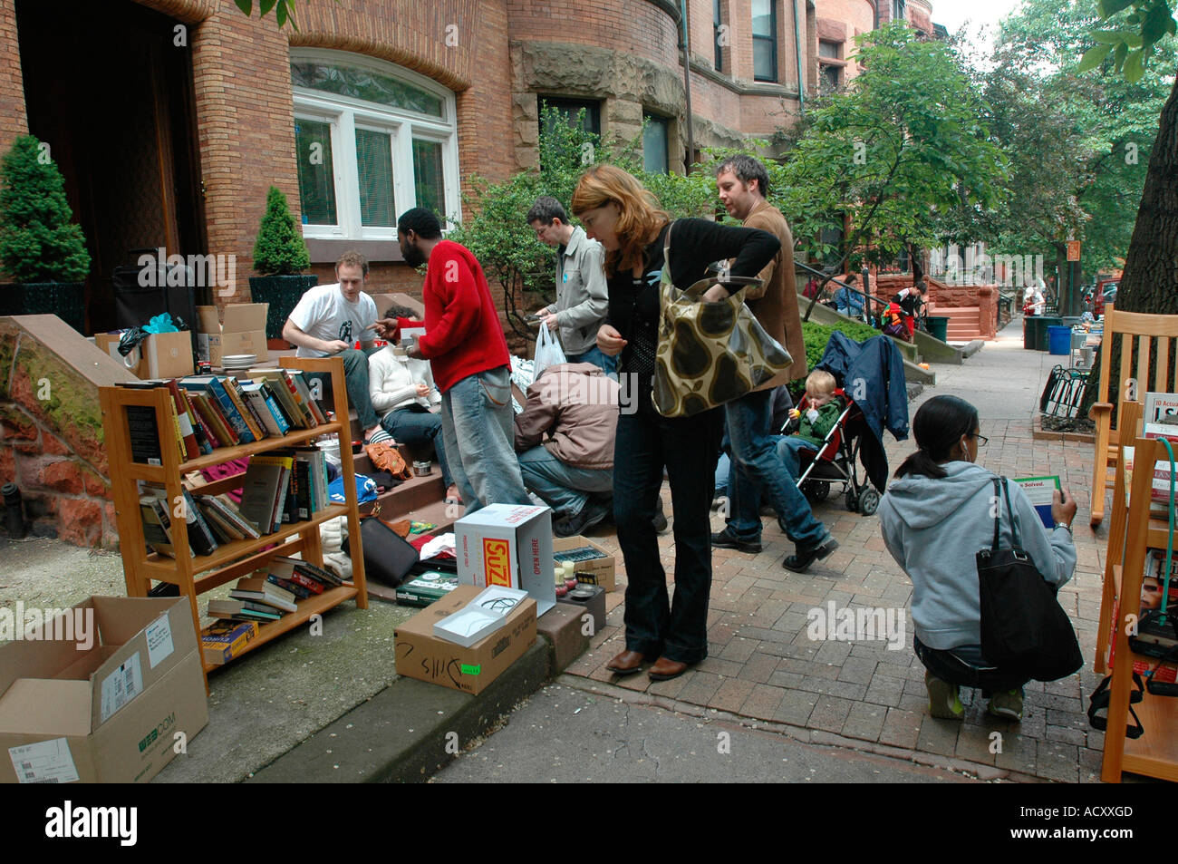 Stoop Sale in Park Slope Brooklyn in NYC Stock Photo - Alamy