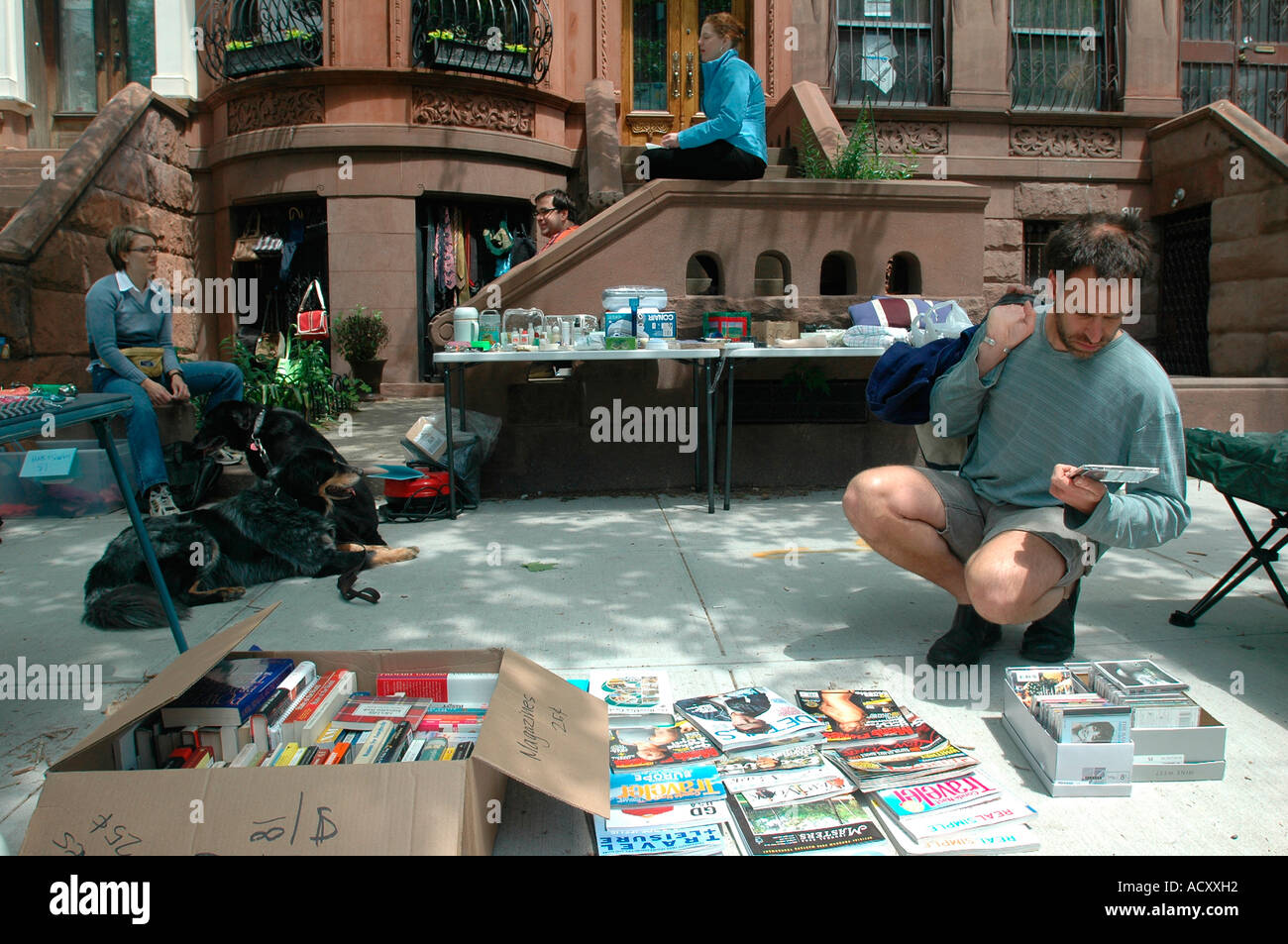 Stoop Sale in Park Slope Brooklyn in NYC Stock Photo - Alamy