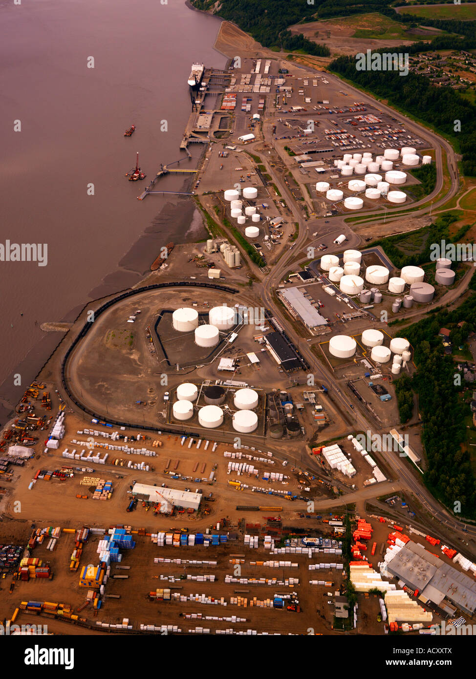 An aerial view of the Port of Anchorage Stock Photo - Alamy