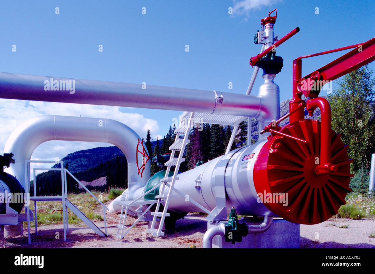 A Natural Gas Pipeline in Northern British Columbia Canada Stock Photo ...