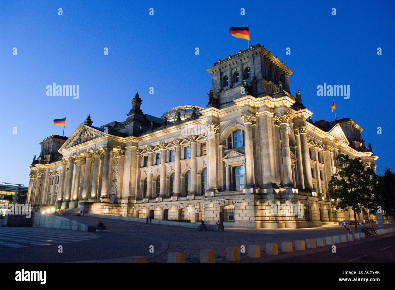 German Parliament Building in the evening, Berlin, Germany Stock Photo ...