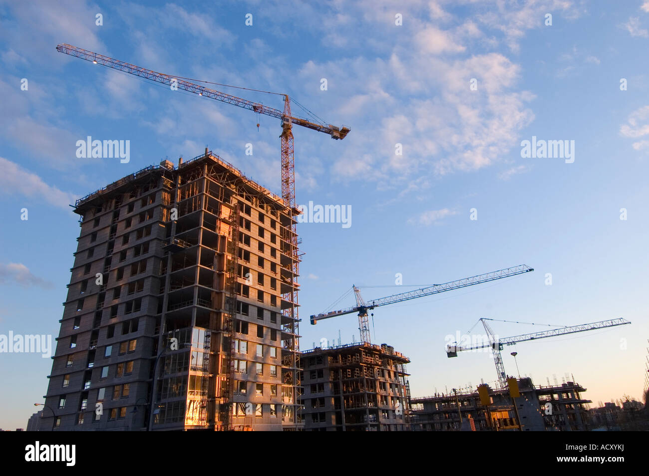Buildings under construction at Concord Pacific Place Vancouver British ...