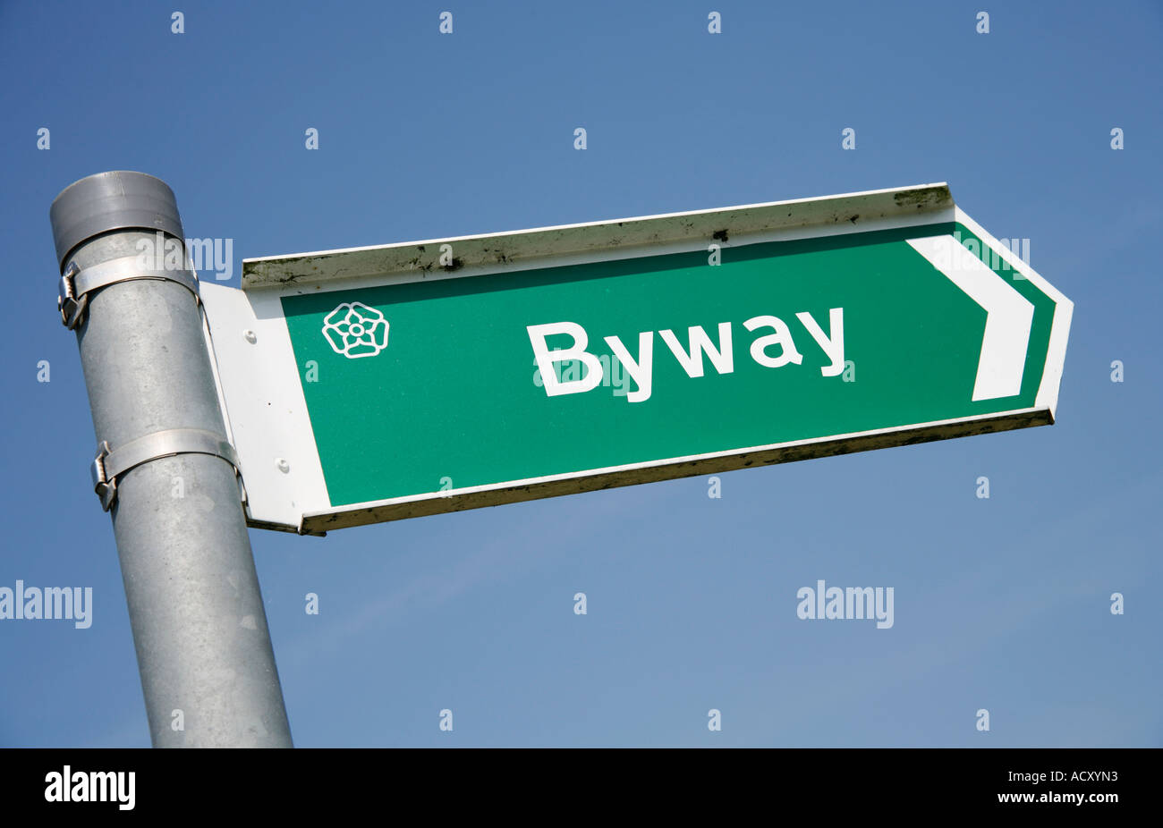 Right of Way Sign in Northamptonshire, England pointing along a ...