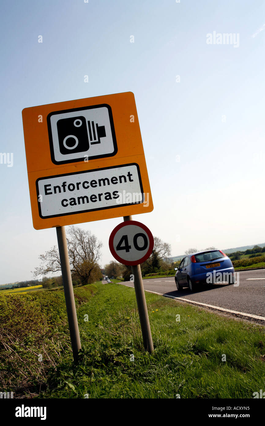 Sign Warning Speed Camera On Stock Photos & Sign Warning Speed Camera ...