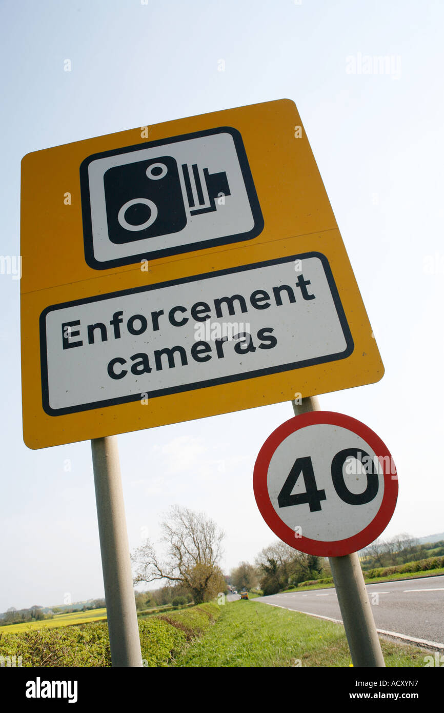 Sign Warning Speed Camera On Stock Photos & Sign Warning Speed Camera ...