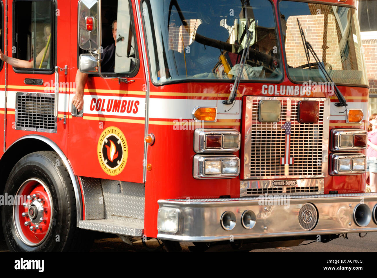 Columbus Fire truck Stock Photo - Alamy
