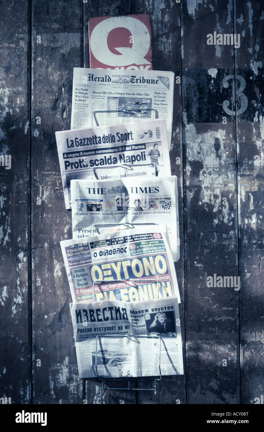 A newspaper rack Stock Photo - Alamy