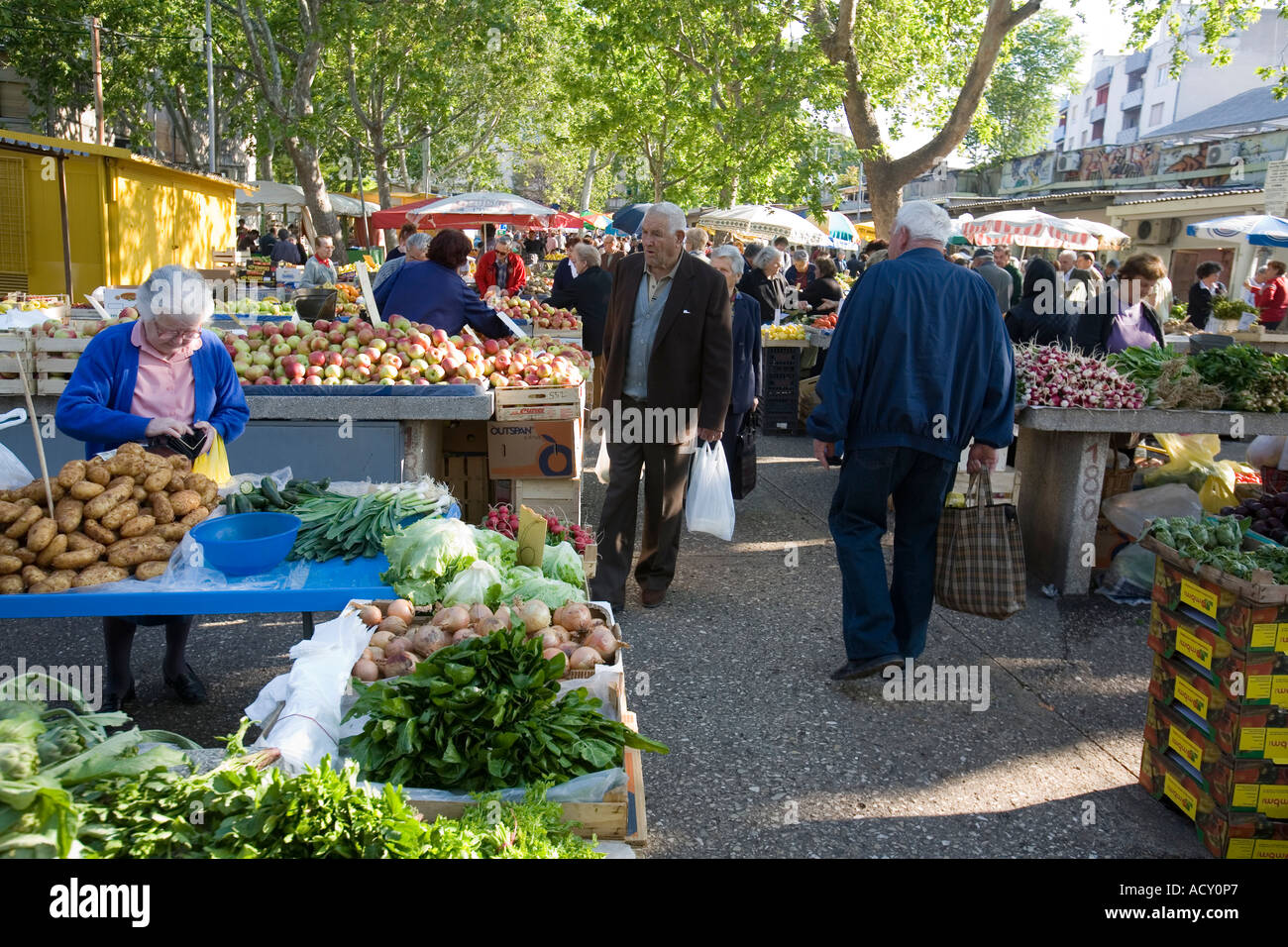 The Local Fresh Food Market in Split Croatia Stock Photo - Alamy