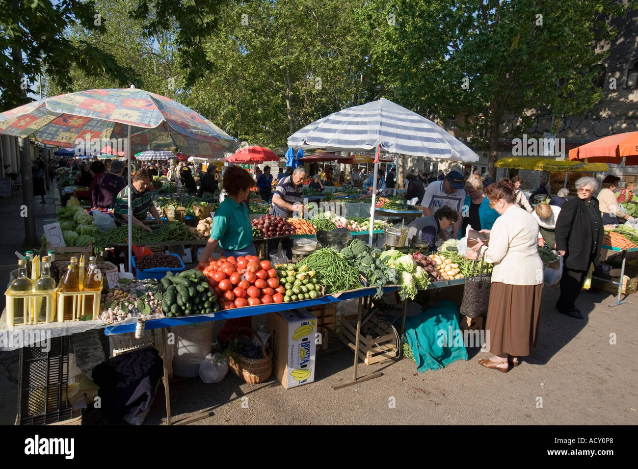 The Local Fresh Food Market in Split Croatia Stock Photo - Alamy
