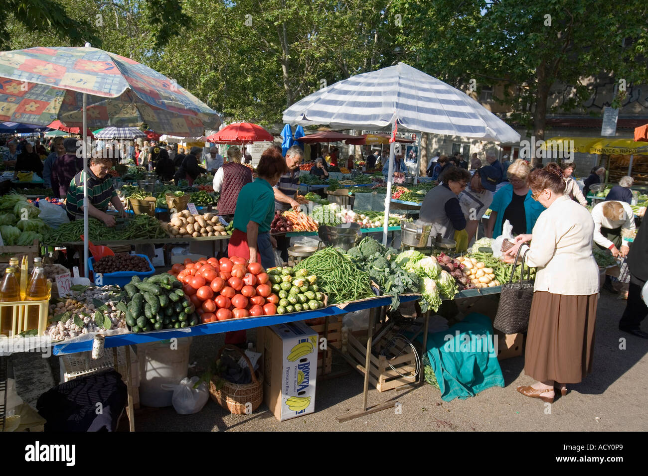 The Local Fresh Food Market in Split Croatia Stock Photo - Alamy