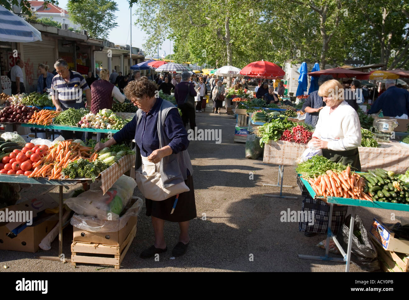 The Local Fresh Food Market in Split Croatia Stock Photo - Alamy