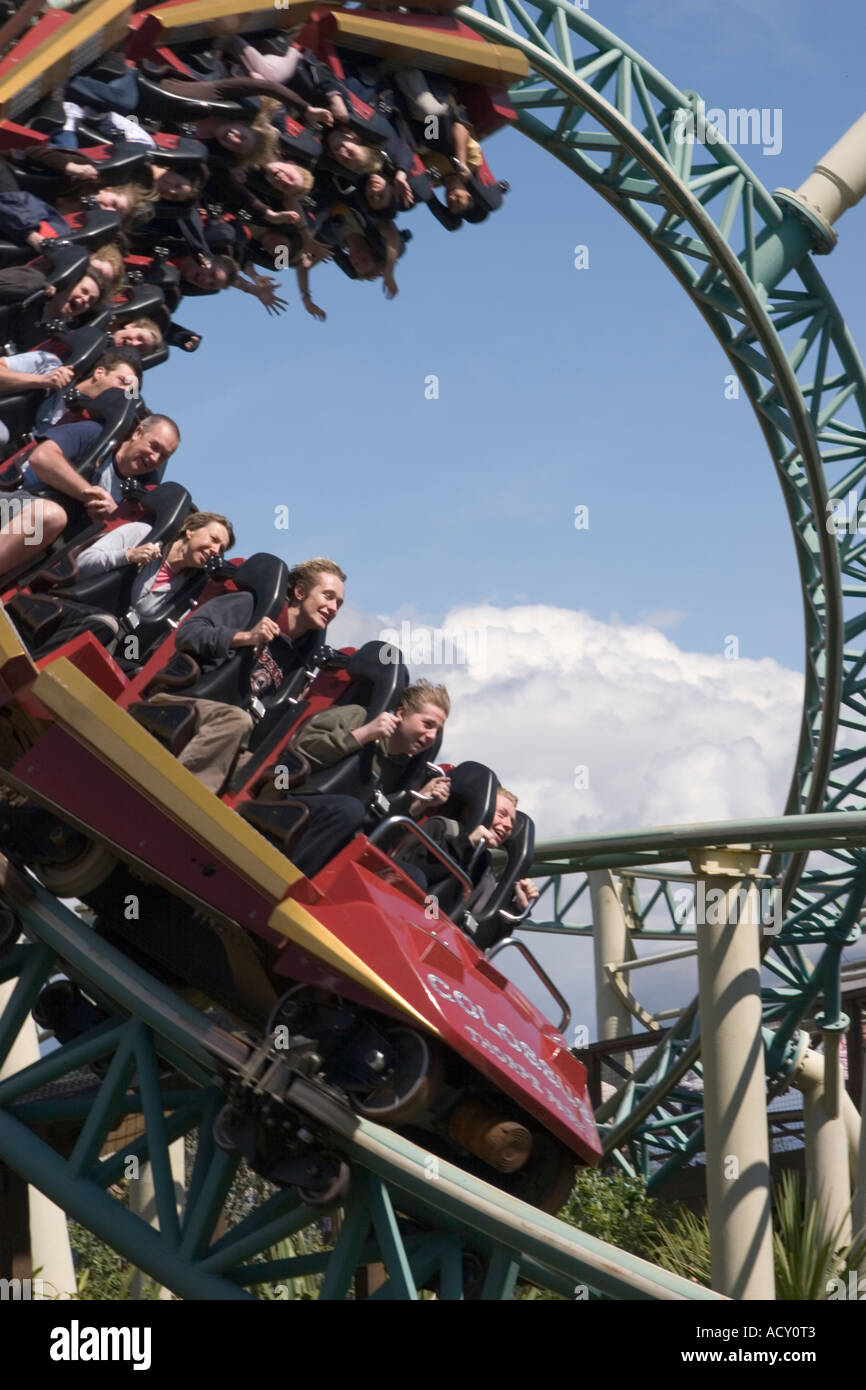 Colossus Rollercoaster at Thorpe Park England Stock Photo - Alamy
