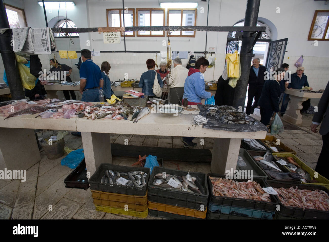 The Local Fish Market in Split Croatia Stock Photo - Alamy
